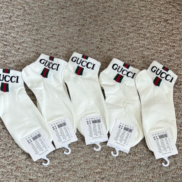 Gucci | Underwear & Socks | Gucci White Socks With Iconic Logo | Poshmark